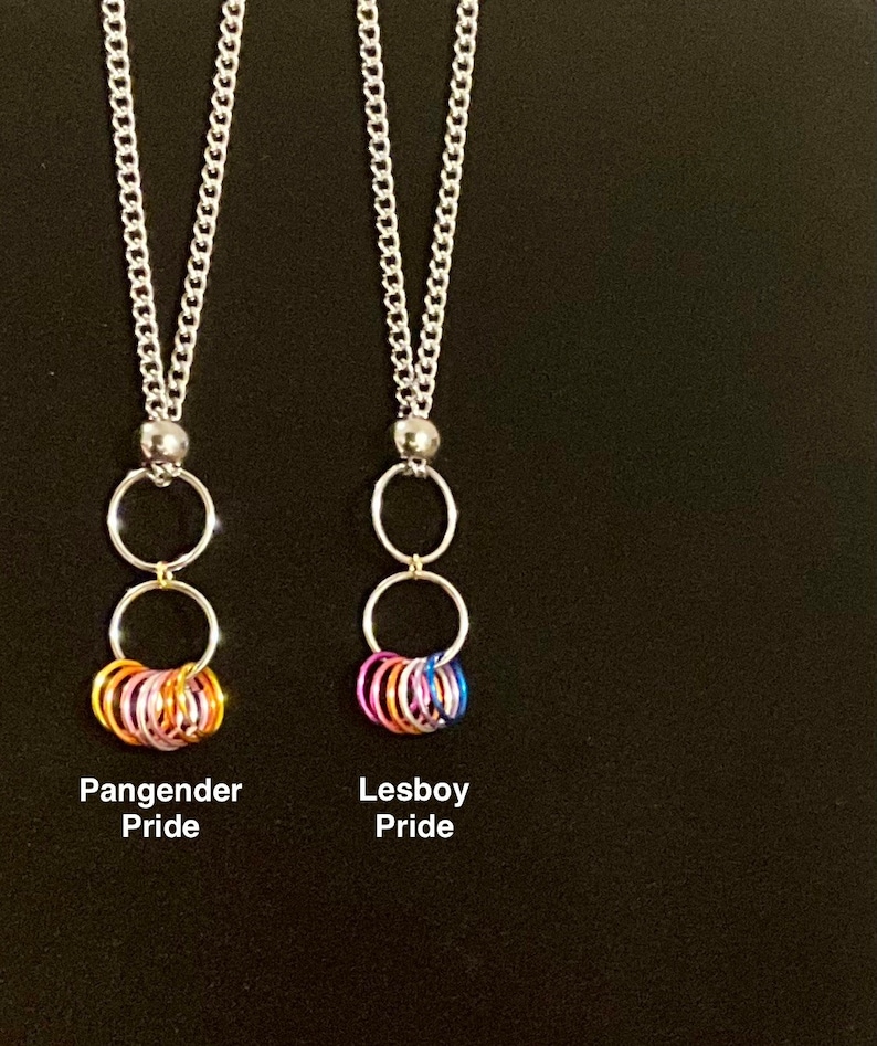 LGBTQ Pride O Ring Necklace,steel LGBTQ Freedom Ring Unisex Necklace ...