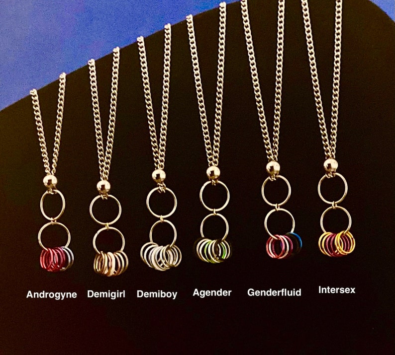 LGBTQ Pride O Ring Necklace,steel LGBTQ Freedom Ring Unisex Necklace ...