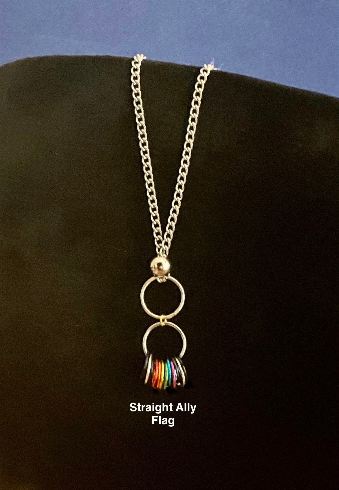 LGBTQ Pride O Ring Necklace,steel LGBTQ Freedom Ring Unisex Necklace ...