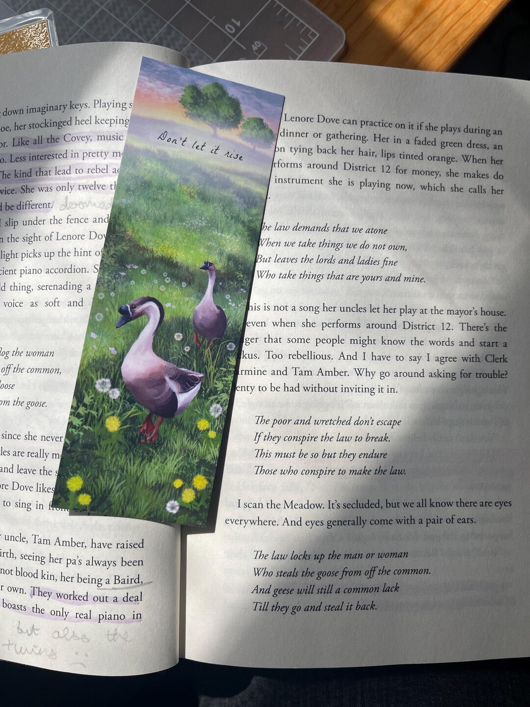 Hunger Games Bookmark: Sunrise on the Reaping, Goose Art - Etsy