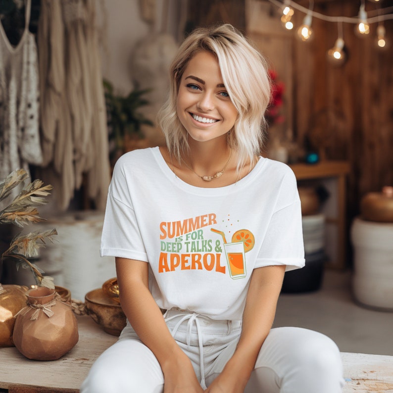 Summer + Aperol Shirt | Deep Talks + Aperol Spritz | Girls' Night ...