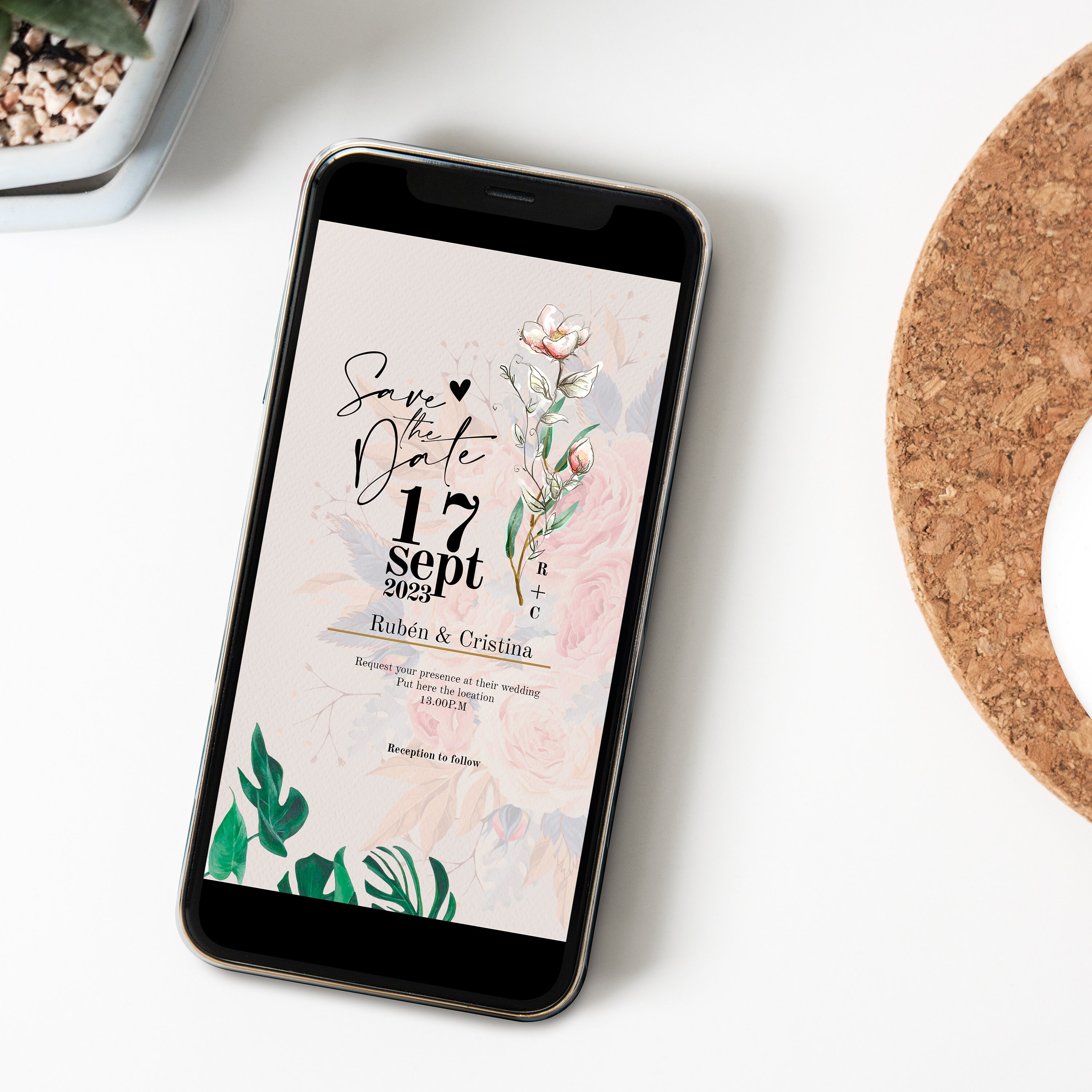 CANVA PSD. Digital Wedding Invitation 2 - Etsy