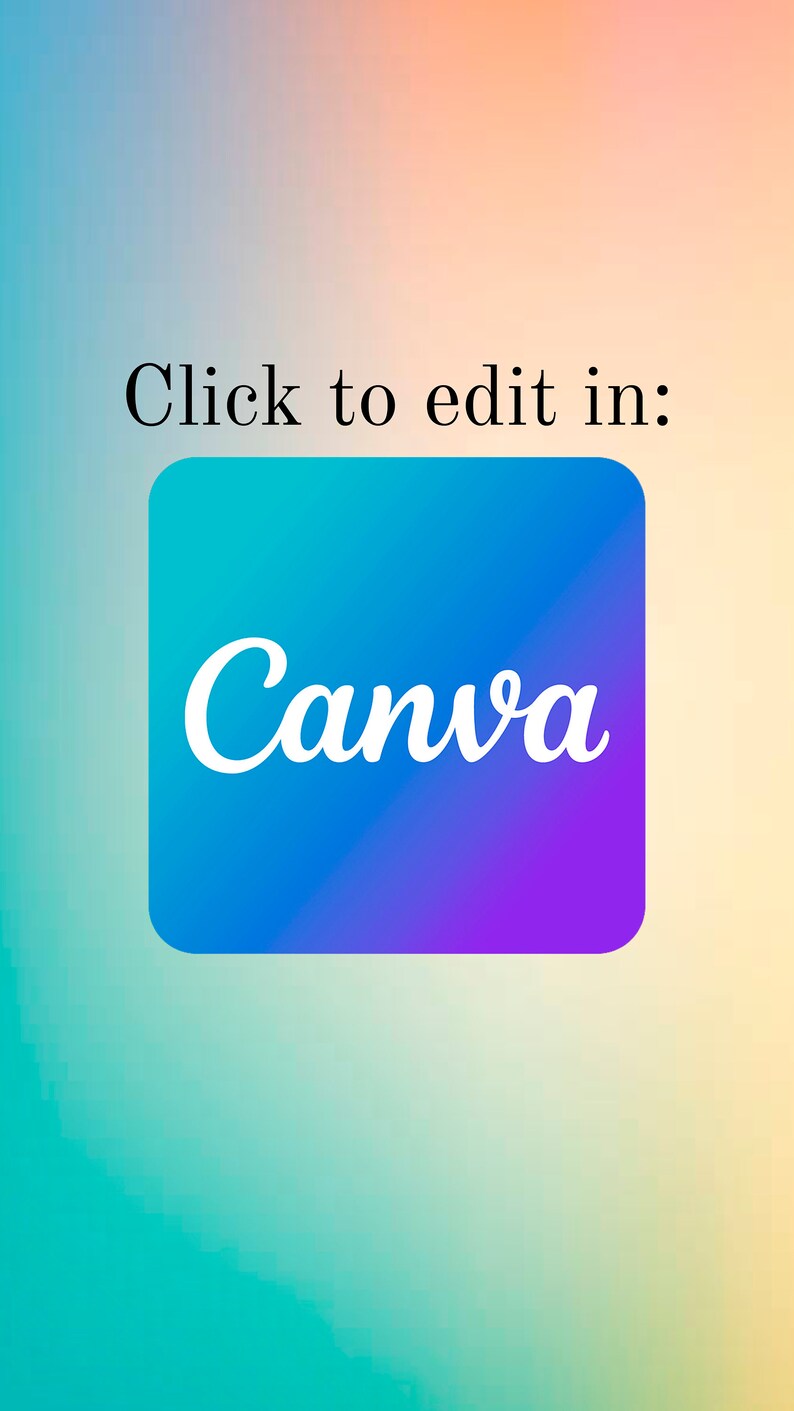 CANVA PSD Template. Digital Wedding Invitation 4 - Etsy Australia