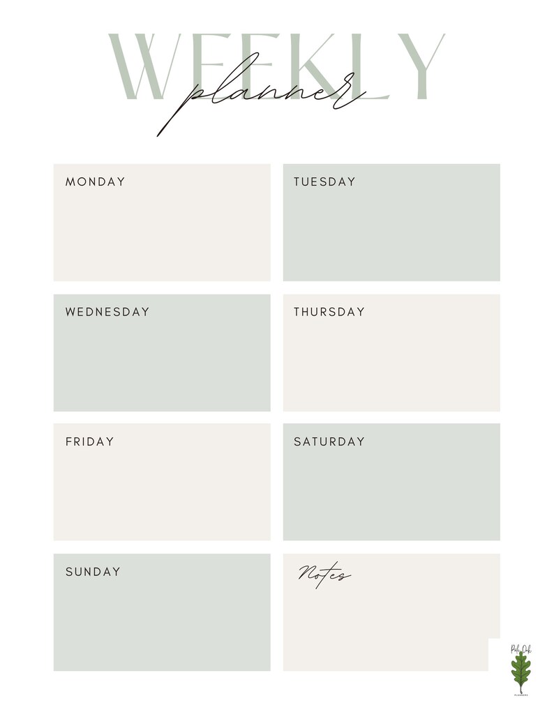 Boho Aesthetic Weekly Planner - Etsy