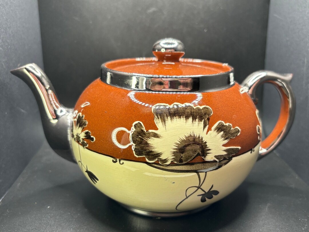 Gibsons Staffordshire England Brown & Cream Teapot, 4 1/2" T - Etsy