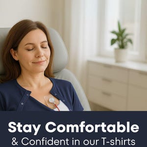Chemotherapy Dialysis Port Access Thick Warm T-shirt With Chest Port ...