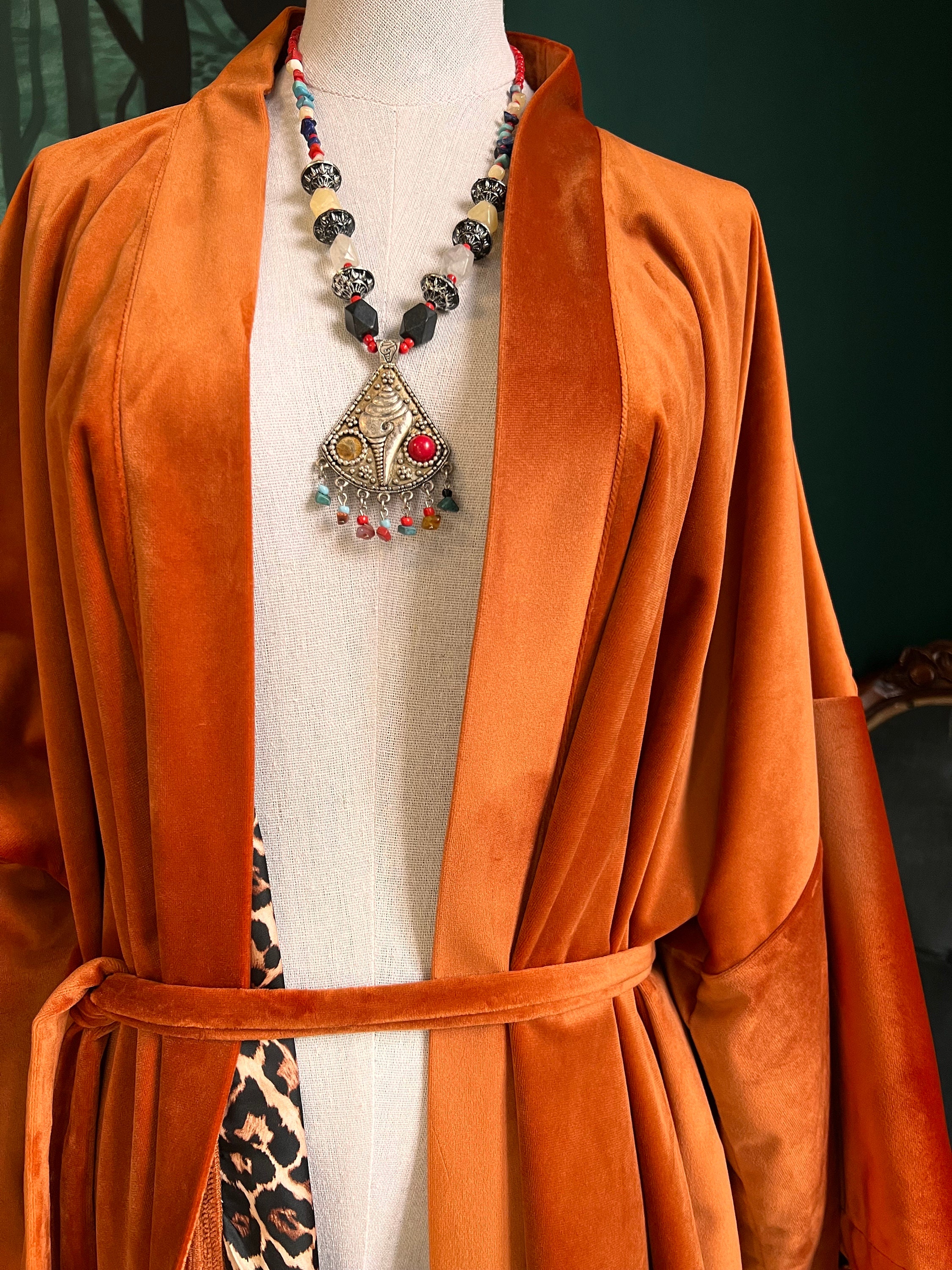 Kimono, Artisan Kimono, Kimono Dress, Velvet Kimono, Autumn Kimono ...