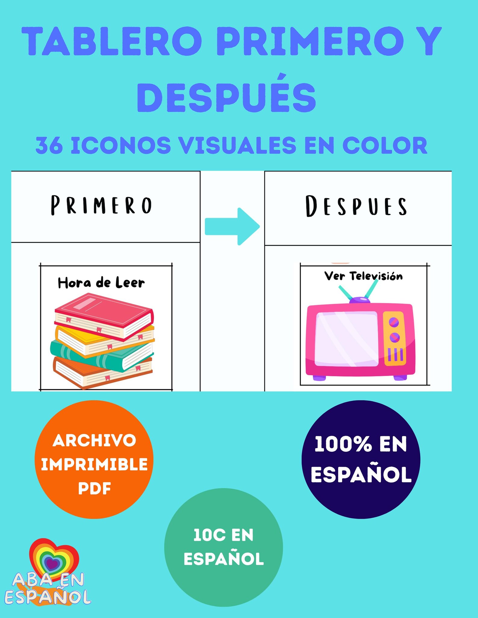 Spanish First Then Board – Autism ABA Visual Routine (PDF) - Etsy