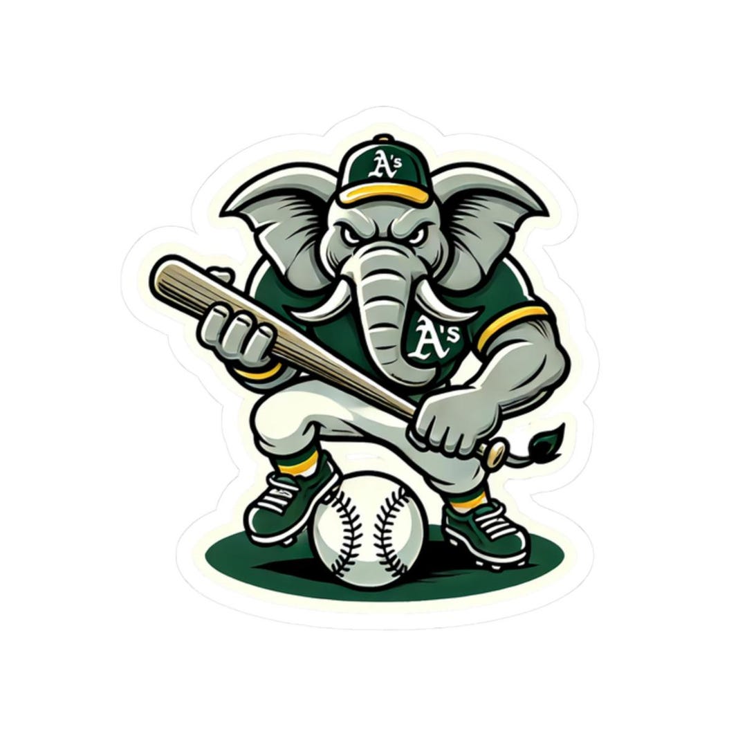 Angry Elephant Oakland A's Mascot Kiss-cut Stickers, Vinyl Decals ...