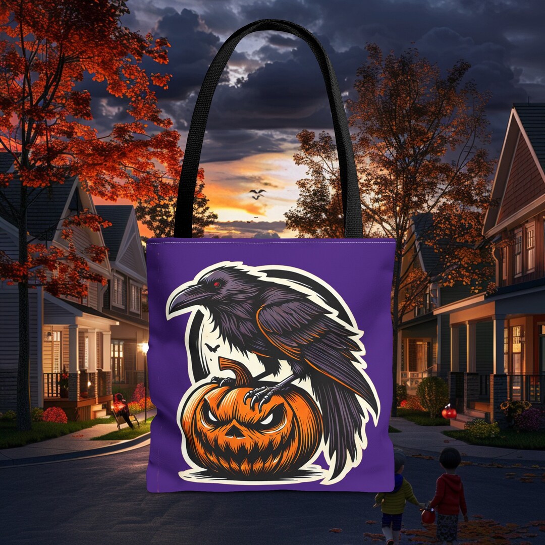 Raven on Jack-o-lantern Mug – Halloween Coffee Cup, Gothic Raven Mug ...