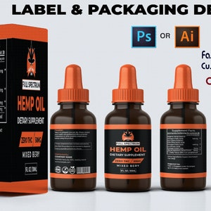 Custom Label Design With Dielines, 3d Mock-up, Delivery Within 24hours ...