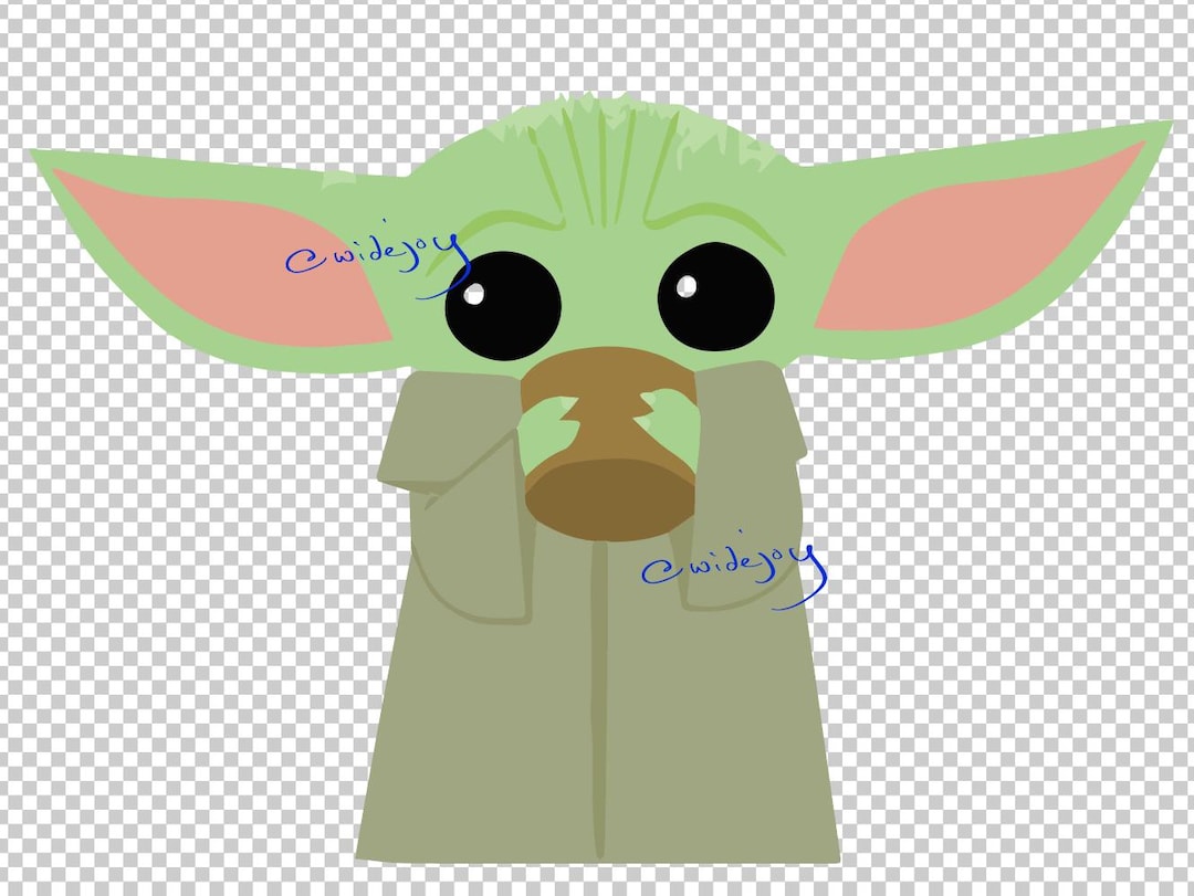 Grogu Sipping Tea | Transparent Background | Grogu With Cup | Baby Yoda ...