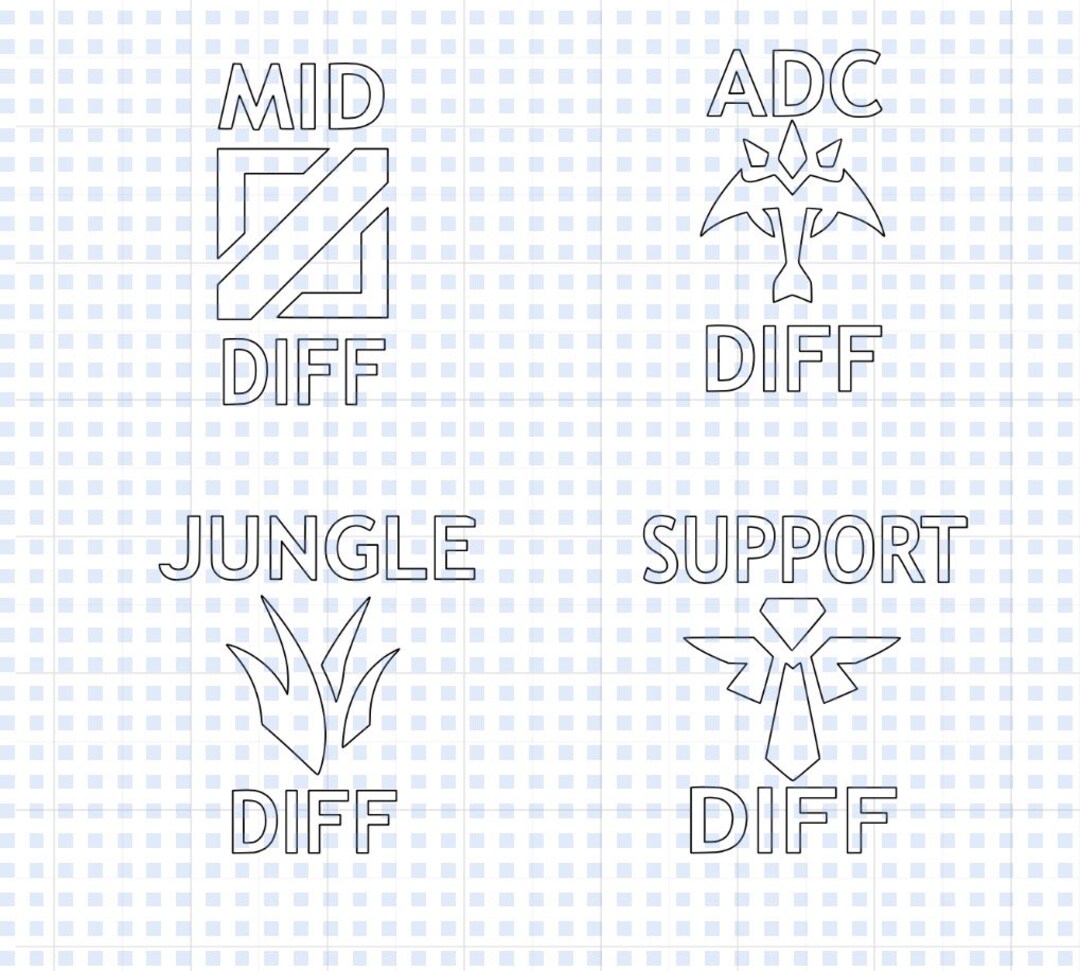 League of Legends Lane Car Decal | Role Diff Vinyl Sticker - Etsy