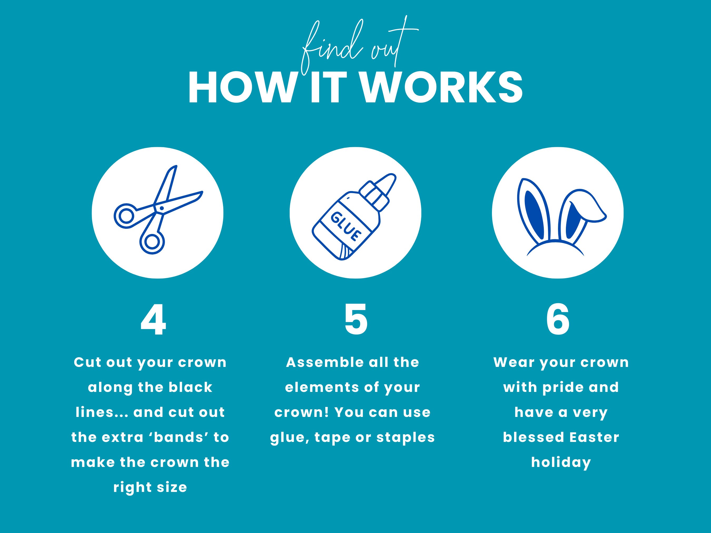 Easter Printable Colouring Crown Headband Christian Edition Instant ...