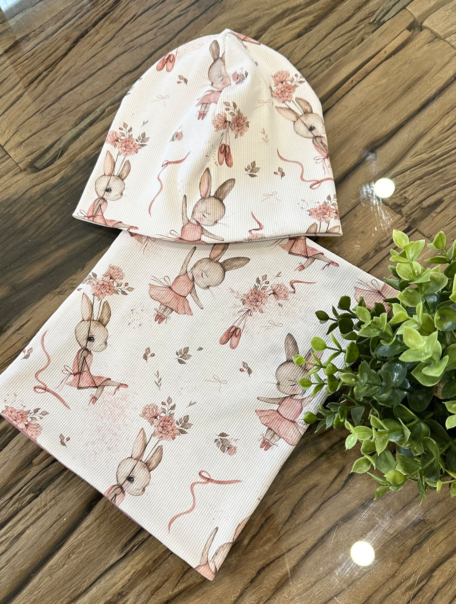 Bunny Ballerina White Children Fabric French Terry, Rib Jersey, Jersey ...