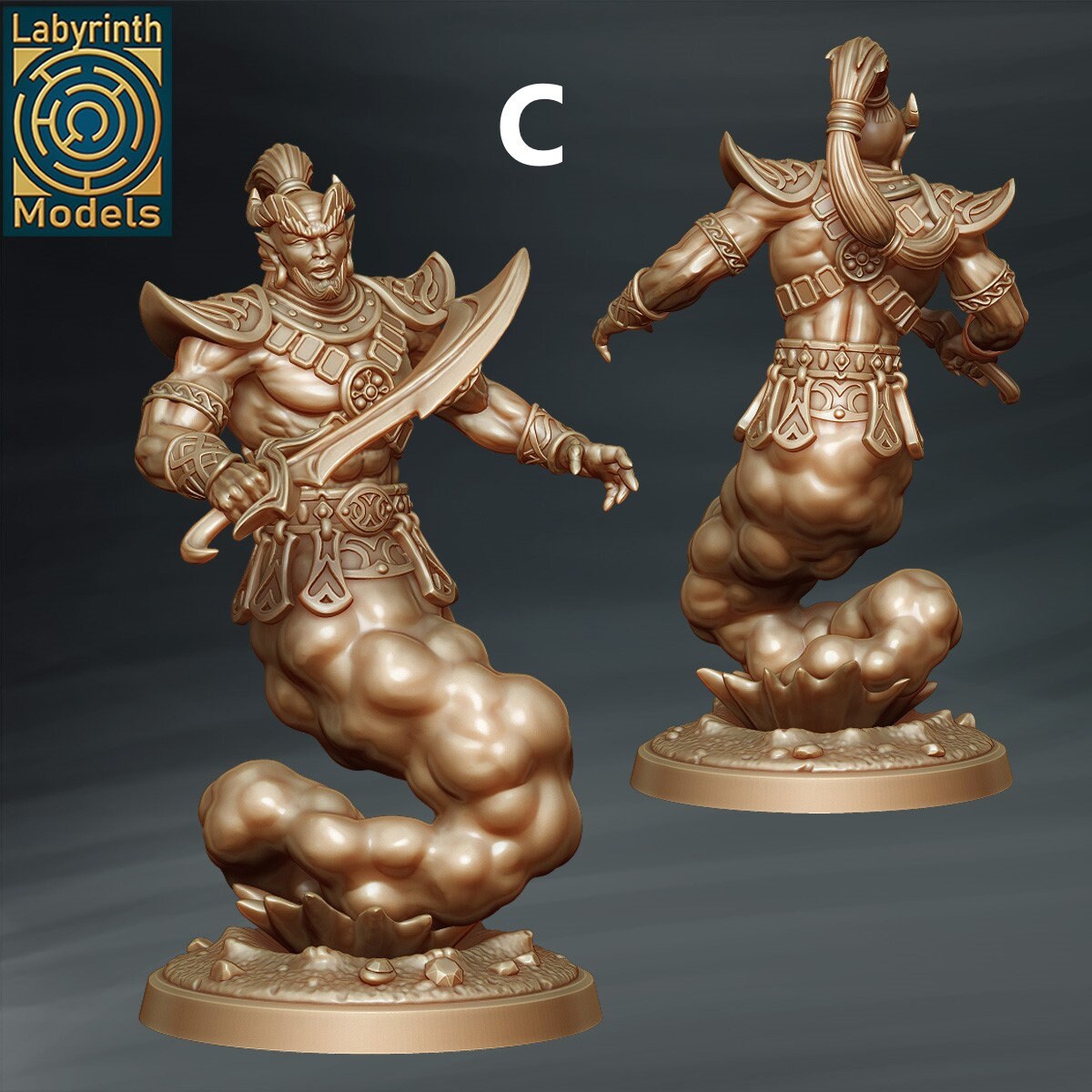 Djinn Warriors Dnd Miniature, Tabletop RPG Dnd Mini, D&D Figurines ...