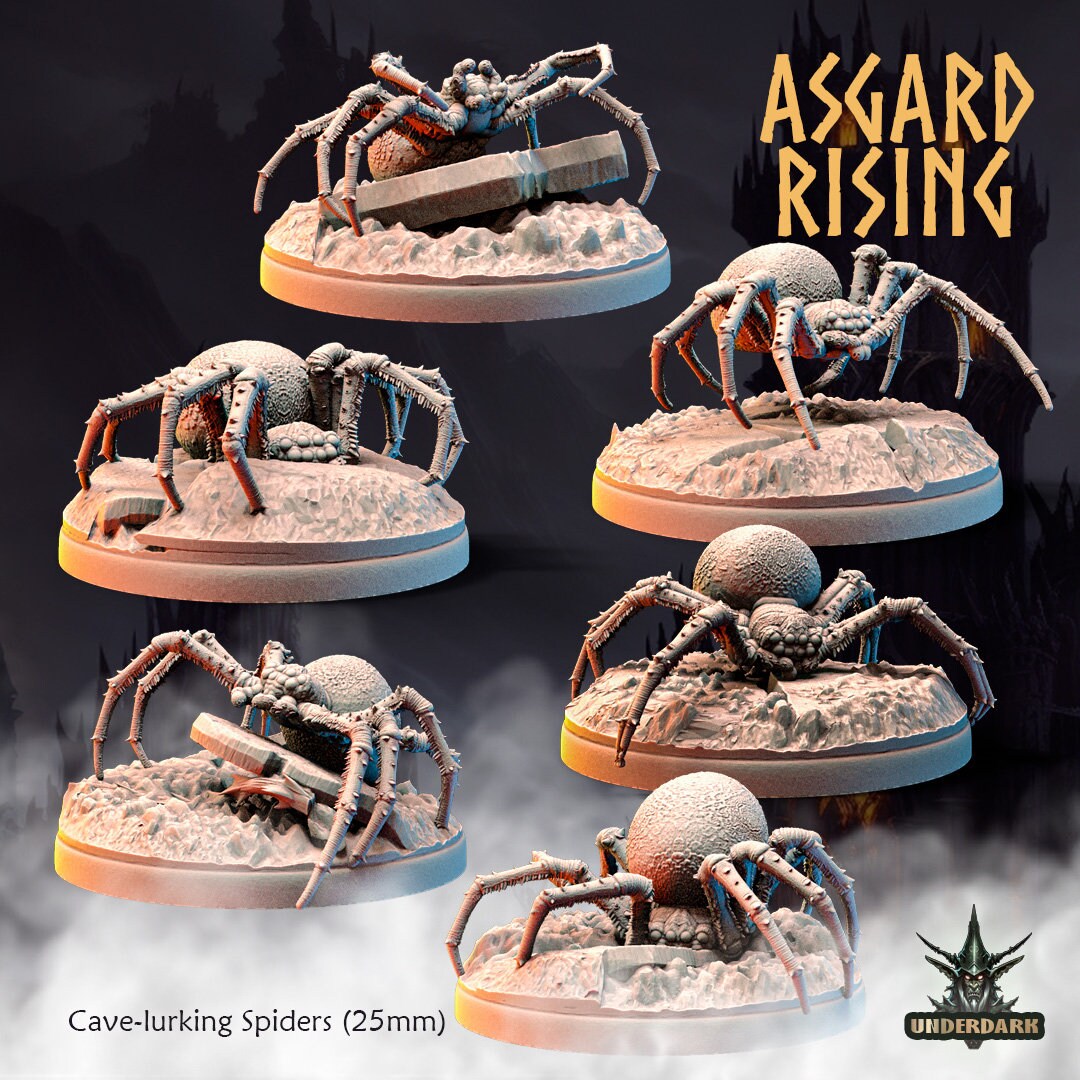 Cave-lurking Spiders Dnd Miniature, Tabletop RPG Dnd Mini, D&D ...