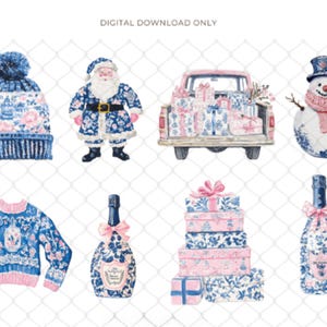 Coquette Christmas 38 Pngs Bundle Clipart, Pastel Pink Turqoise Gold ...