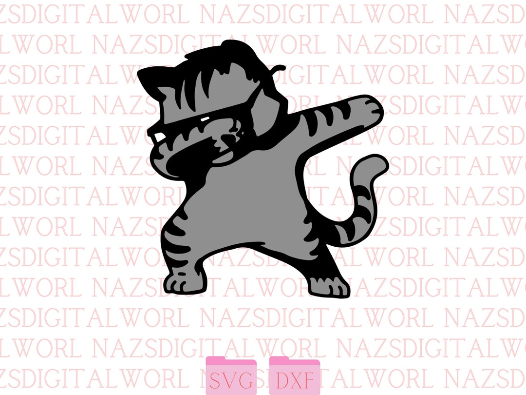 Dabbing Cat Svg, Cat Svg, Cat Stickers, Dab Svg, Dabbing Animals Svg ...