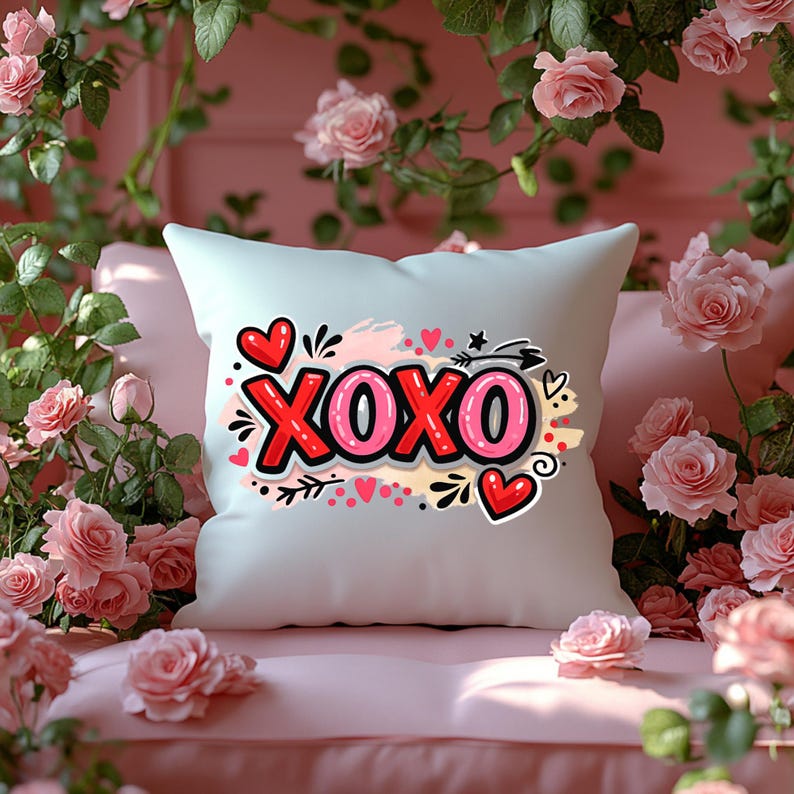 XOXO Valentine’s Day PNG | Love Sticker Design | Cute Heart Clipart ...