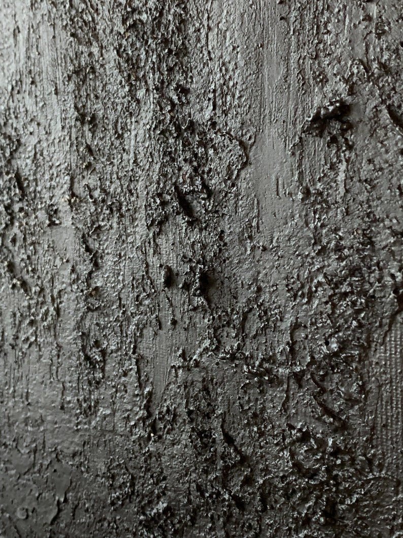Textured Abstract Painting, Original Wall Art, Black Acrylic Painting ...