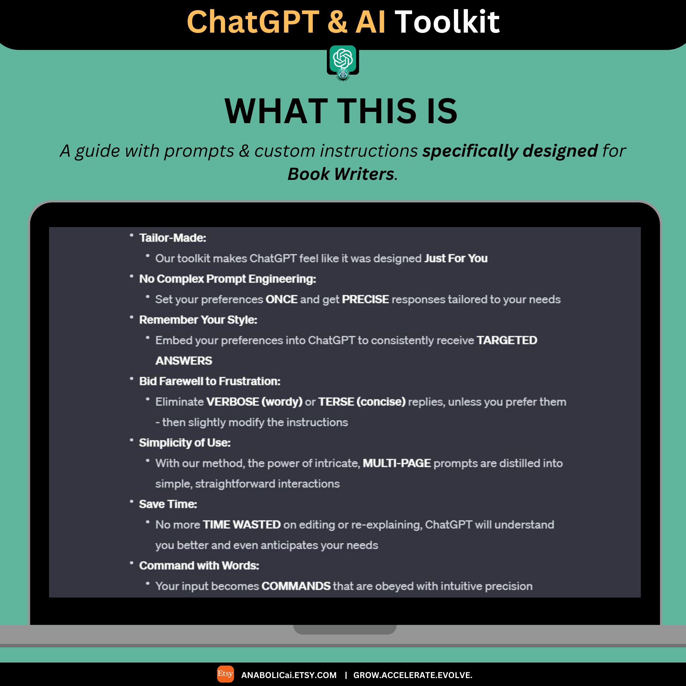 AI & Chatgpt Toolkit for Book Writing: Personalized Guide for Writers ...