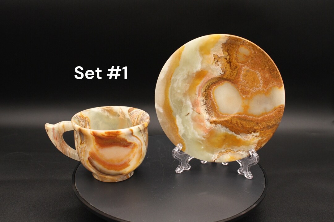 Green Onyx Tea Cup With Saucer Set Hand Carved Tea Cup Tea Cup Set ...