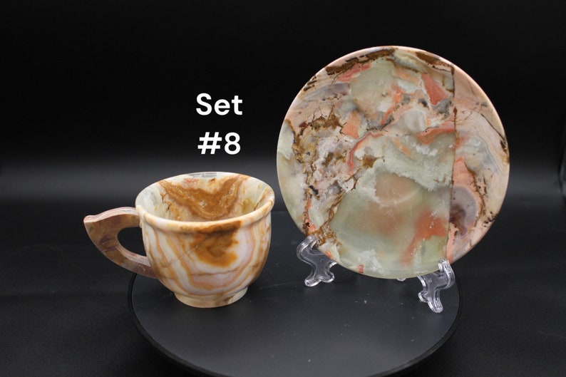 Green Onyx Tea Cup With Saucer Set | Hand Carved Tea Cup | Tea Cup Set ...