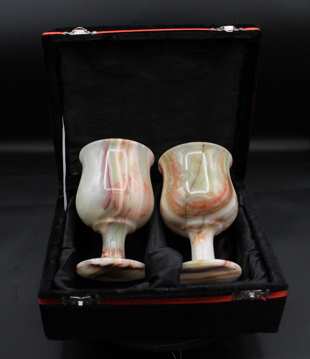 Green Onyx Goblet | Hand Carved Goblet Set | Goblet Set | Unique ...
