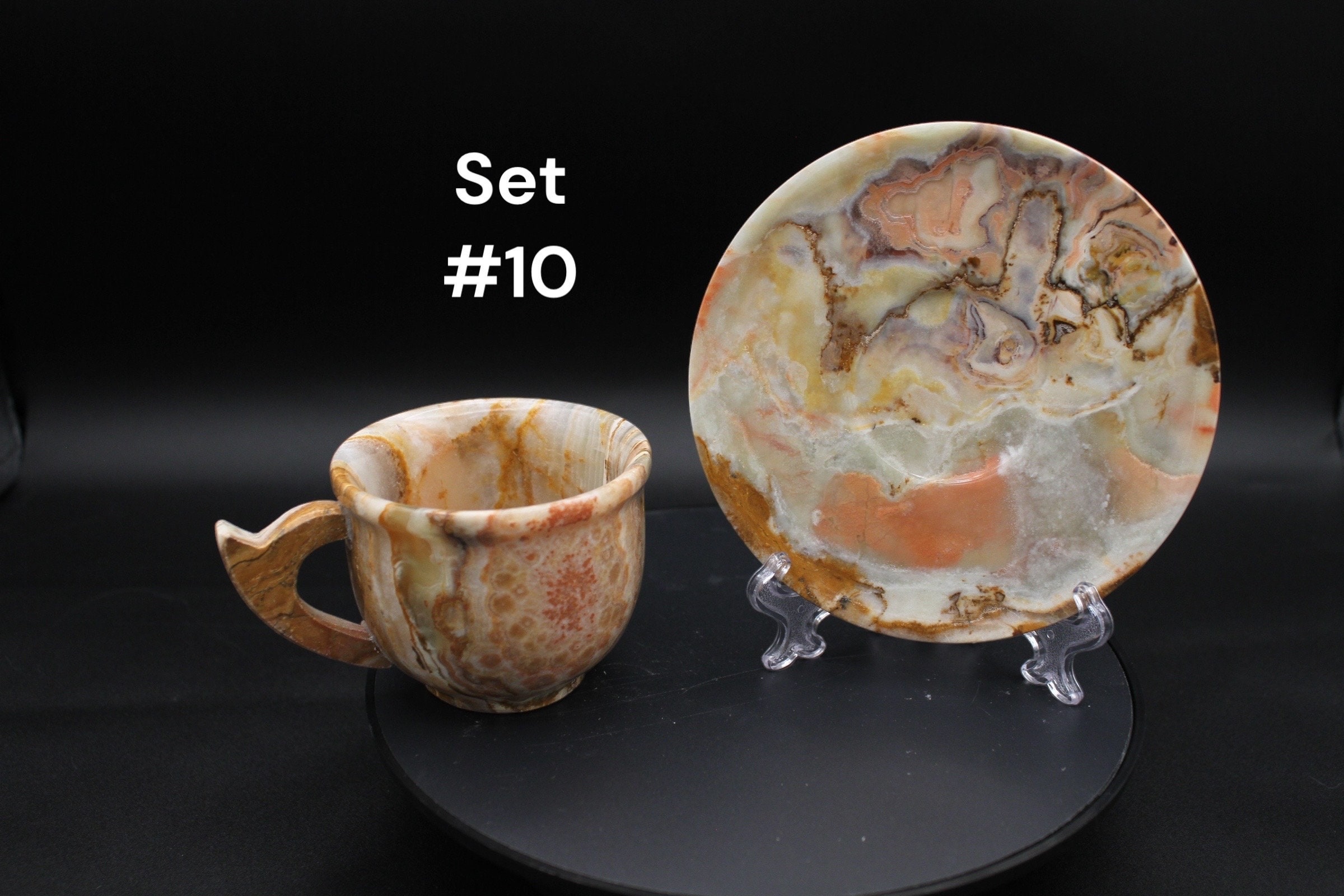 Green Onyx Tea Cup With Saucer Set | Hand Carved Tea Cup | Tea Cup Set ...