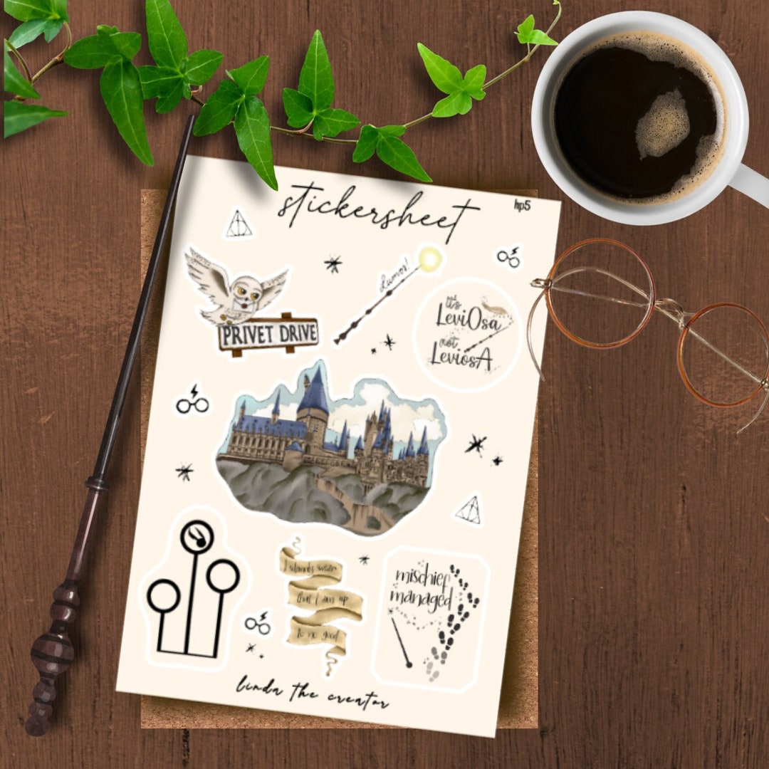 Harry Potter Stickers, Magic Stickers, Sticker Sheets, Planner, Journal ...