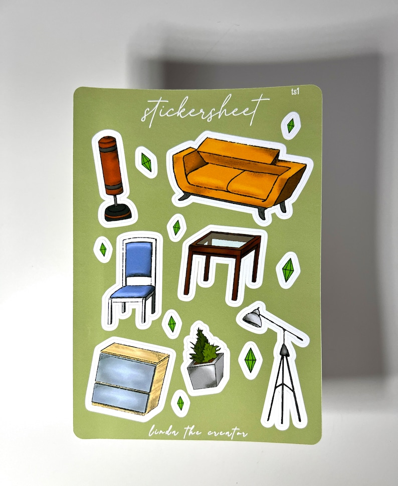 The Sims Sticker Sheet the Sims Inspired Sticker Sheet Base Game ...