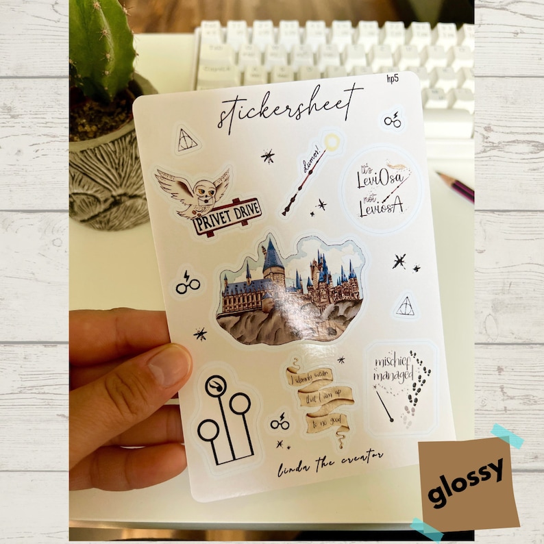 Harry Potter Stickers, Magic Stickers, Sticker Sheets, Planner, Journal ...