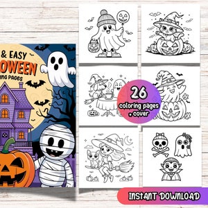 Bold & Easy Halloween Coloring Pages for Adults and Kids, Halloween ...