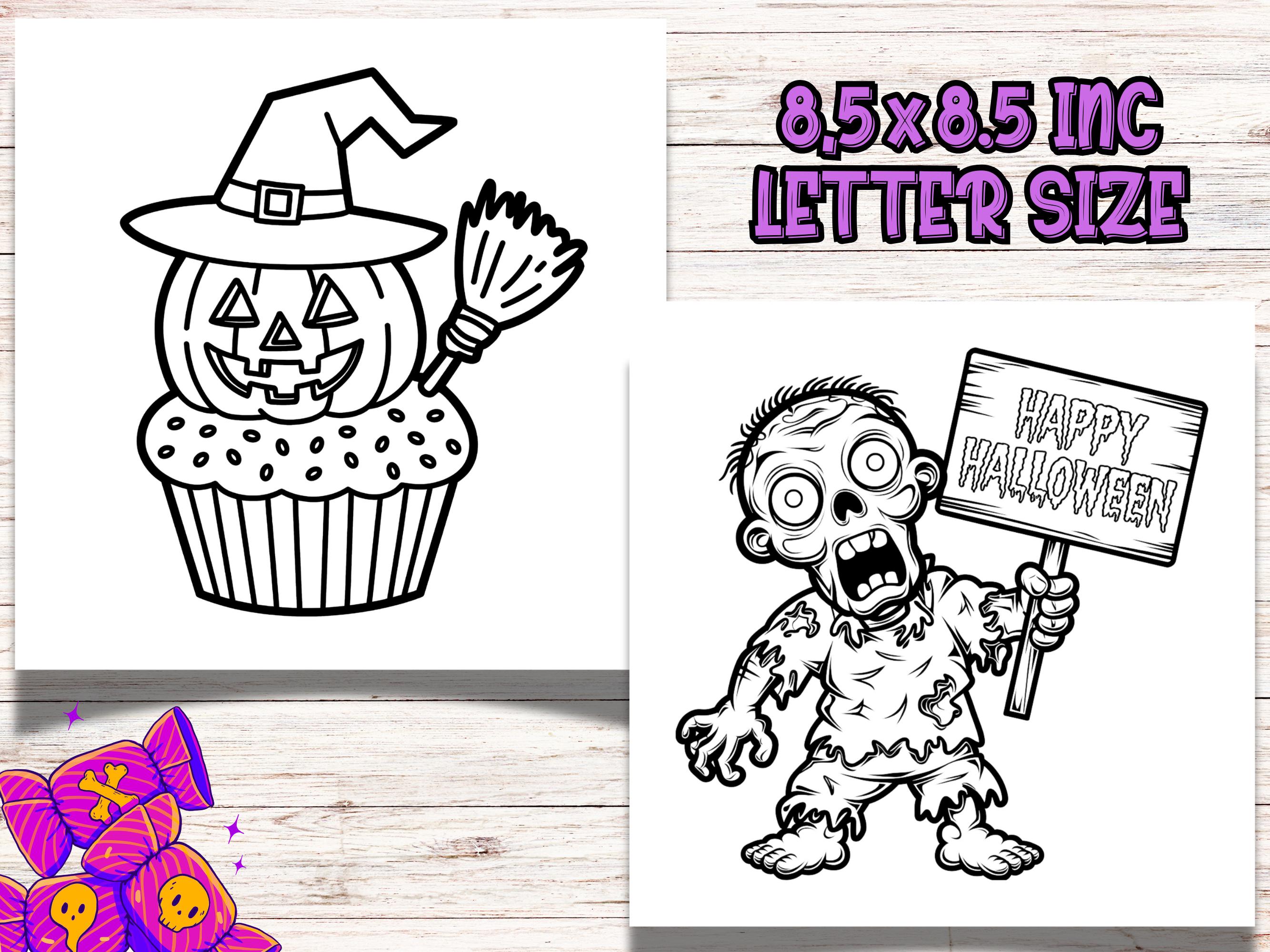 Bold & Easy Halloween Coloring Pages for Adults and Kids, Halloween ...
