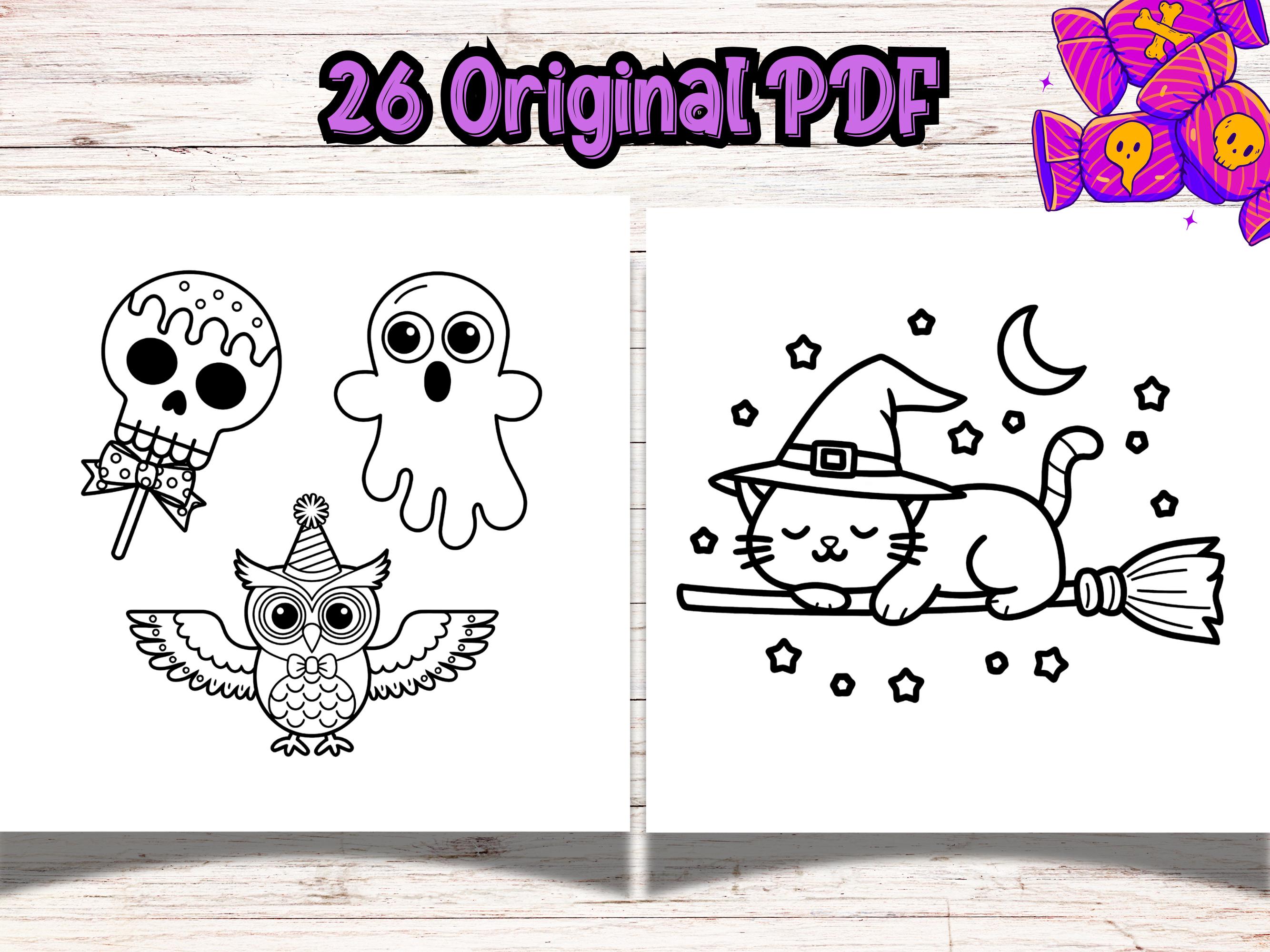 Bold & Easy Halloween Coloring Pages for Adults and Kids, Halloween ...