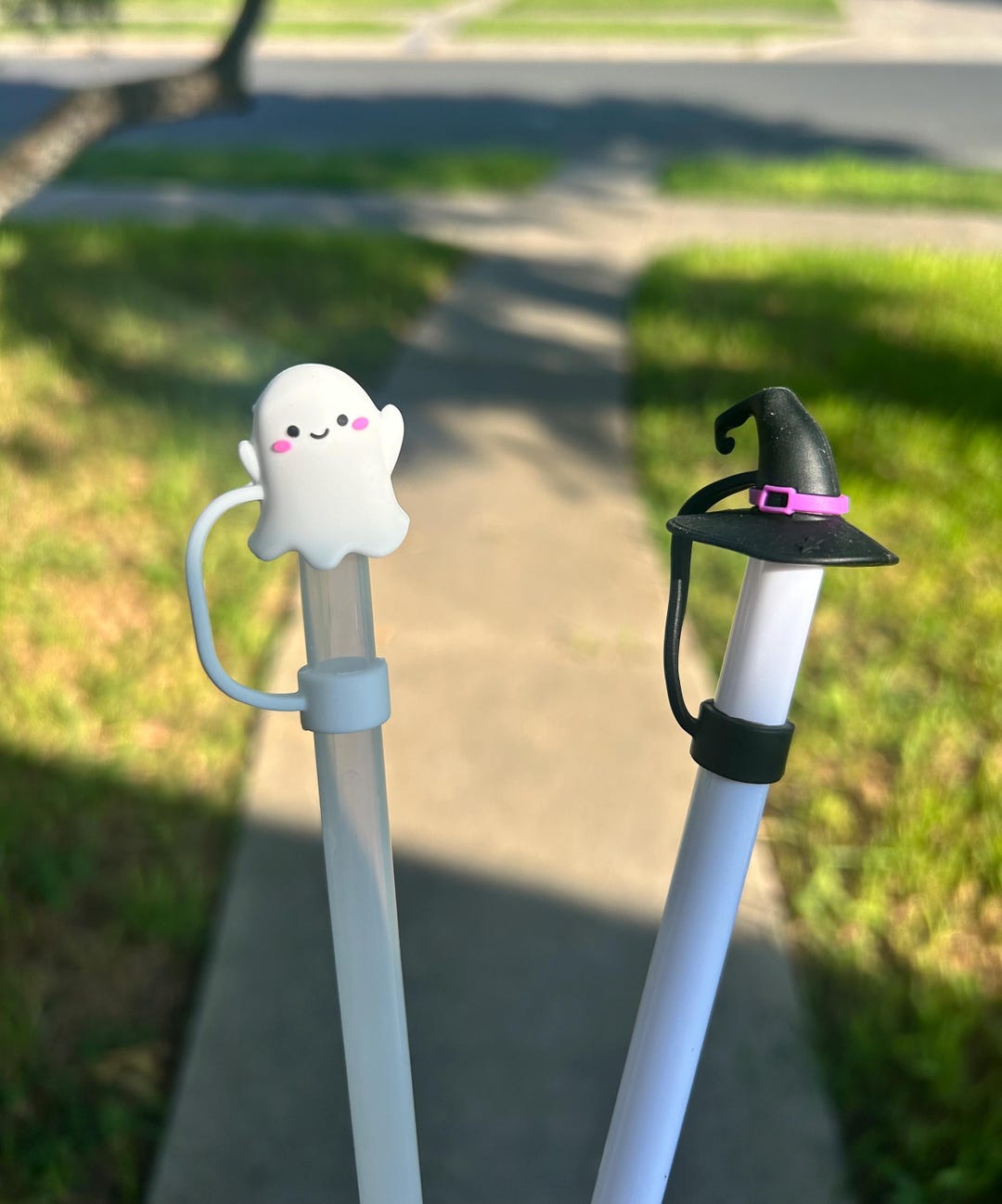 Ghost Straw Topper, Witch Hat Straw Topper, Halloween Straw Topper ...