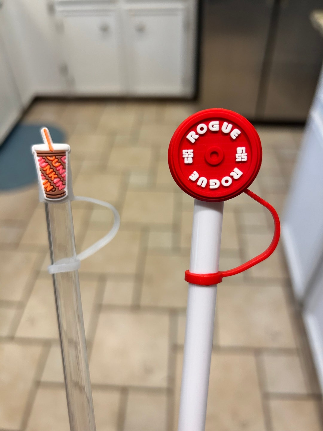 Dunkin Straw Topper, Crossfit Straw Topper, Coffee Straw Topper, Gym ...