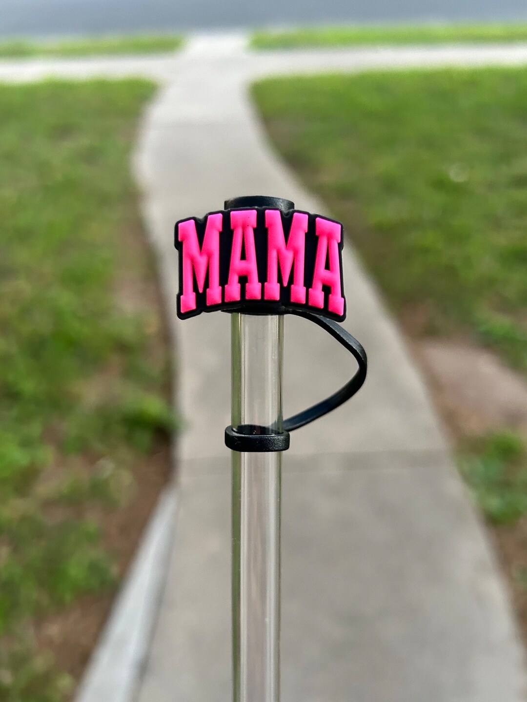 Varsity Mama Straw Topper, Pink Mama Straw Cap, Mama Straw Topper, Cute ...