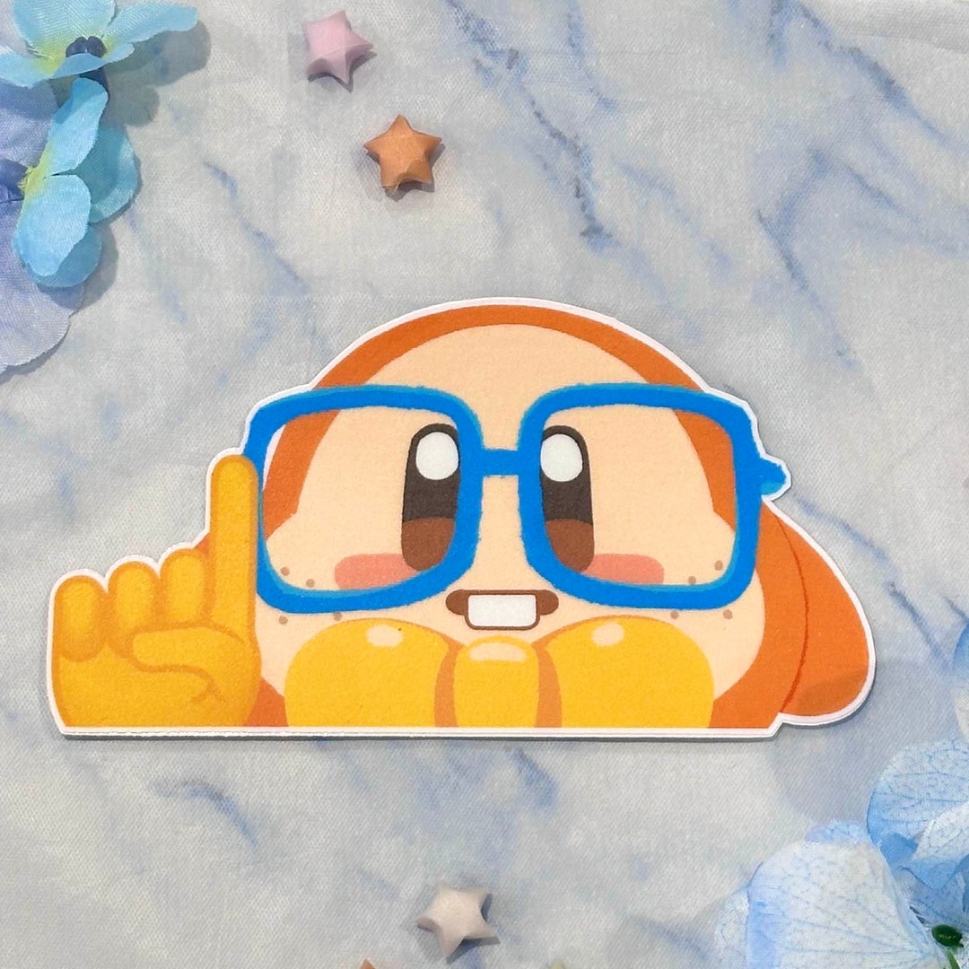 Waddledee Nerd Emoji Peeking Sticker for Car Waterproof Durable Peeking ...