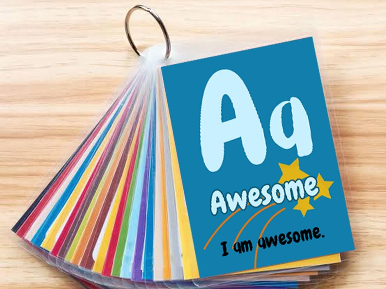 ABC Affirmation Flashcards, Alphabet Flashcards, Kids Affirmation ...