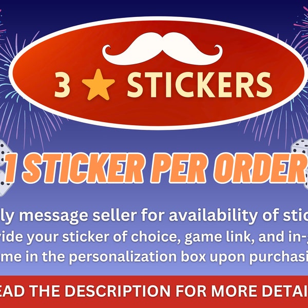 Monopoly Go Stickers 3 Star Stickers - Etsy