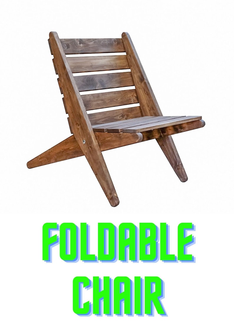 Foldable Chair Plan - Outdoor Garden Furniture Digital Plan. DWG, PDF ...