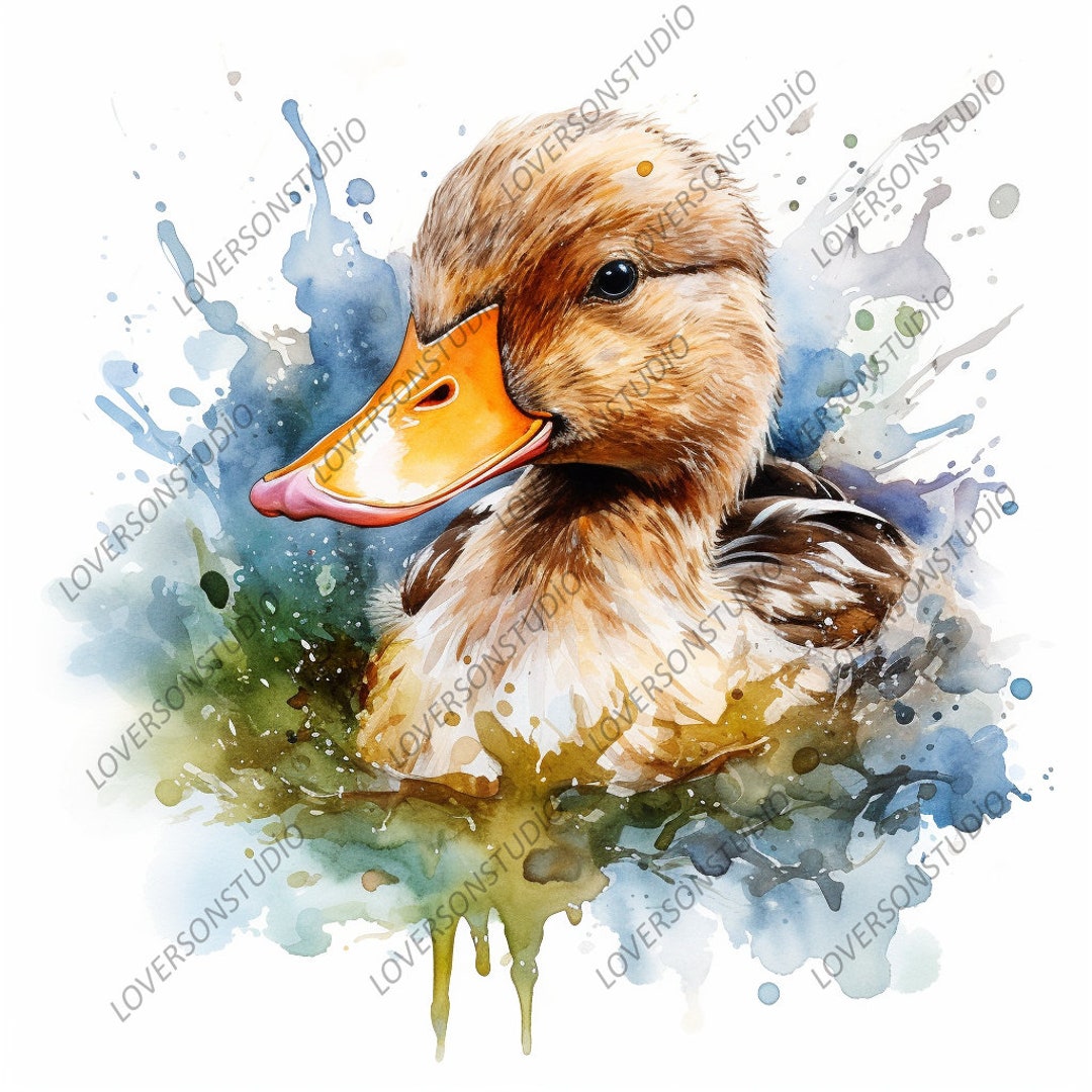 Watercolor Duck Png-duck Png-animal Png Sublimation Design-tshirt Png ...