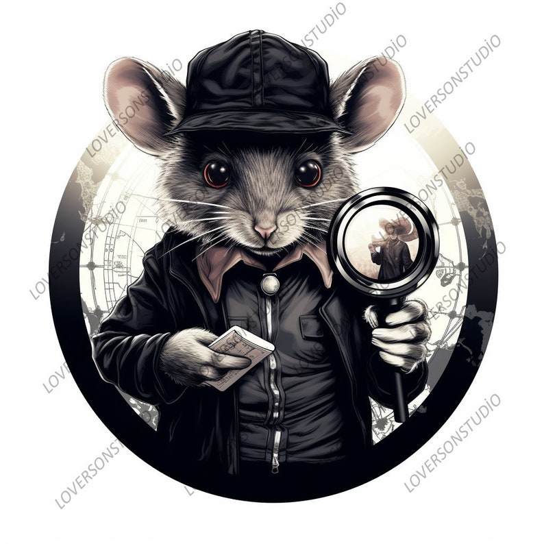 Detective Mouse Png File-mouse Png-animal Png Sublimation Design ...