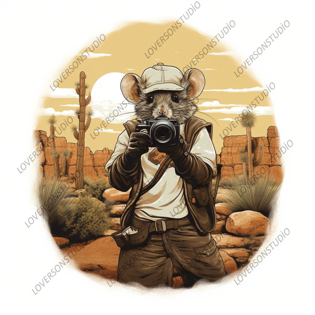 Cameraman Mouse Png-mouse Png-animal Png Sublimation Design-set of 2 ...