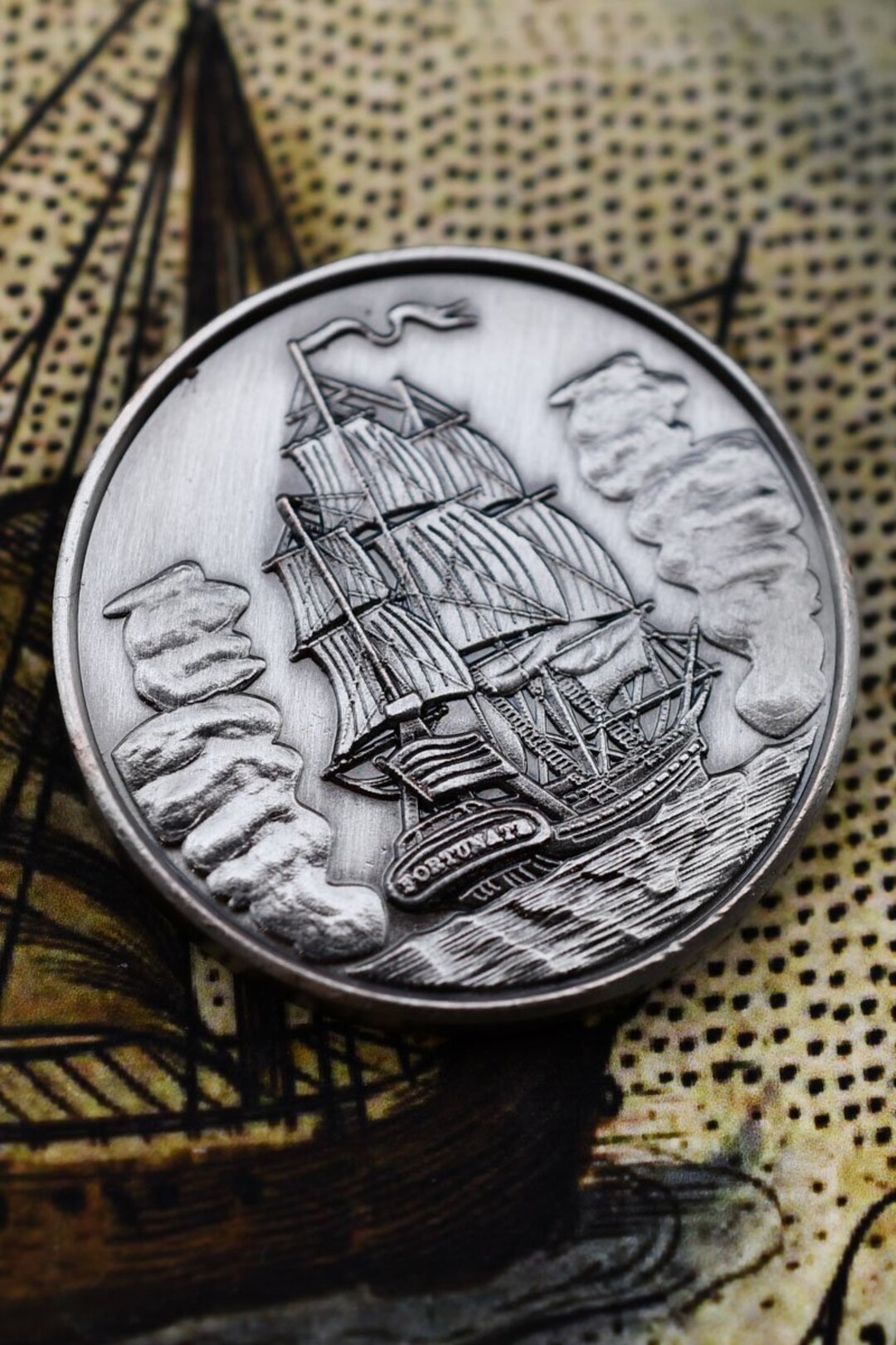 Siren's Safe Passage Coin – Antiqued Silver Dnd RPG Tabletop Prop - Etsy