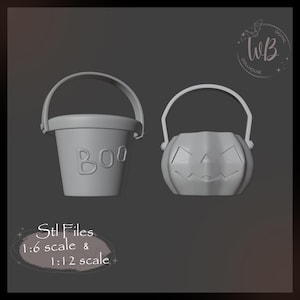 Miniature Candy Bucket, Halloween Sweets. 1:6 Scale and 1 12 Scale. STL ...