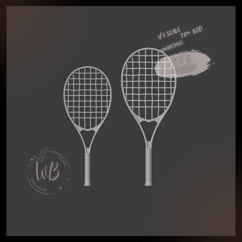 1-3 Scale Tennis Racket for BJD 1:3 and Smartdoll. Accessories for BJD ...