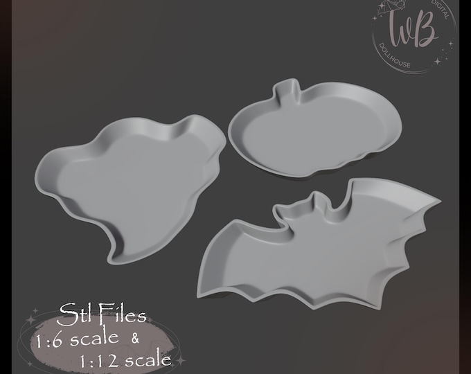 Miniaturehalloween Plates. 1:6 Scale and 1 12 Scale. STL Downloadable ...